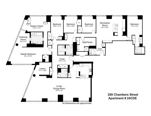 200 Chambers St #24CDE, New York, NY 10007 | MLS# RLS11027507 | 2 ...